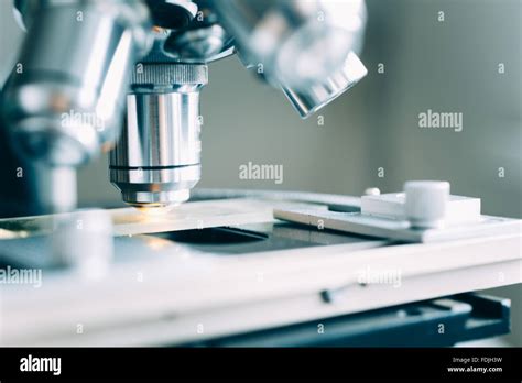 Microscope In Laboratory Stock Photo Alamy