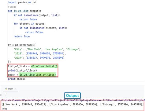 Convert A Pandas DataFrame To A List In Python