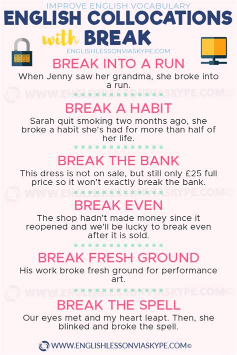 20 English Collocations With Break • Learn English With Harry 👴