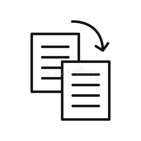 Duplicate Icon Thin Line Art Isolated Stock Illustration Illustration Of Write Signs 341525877