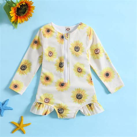Kayannuo Girls Long Sleeve Rashguard Upf 50 Clearance Girls Swimsuits