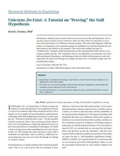 FREE 10 Null Hypothesis Samples Templates In MS Word PDF