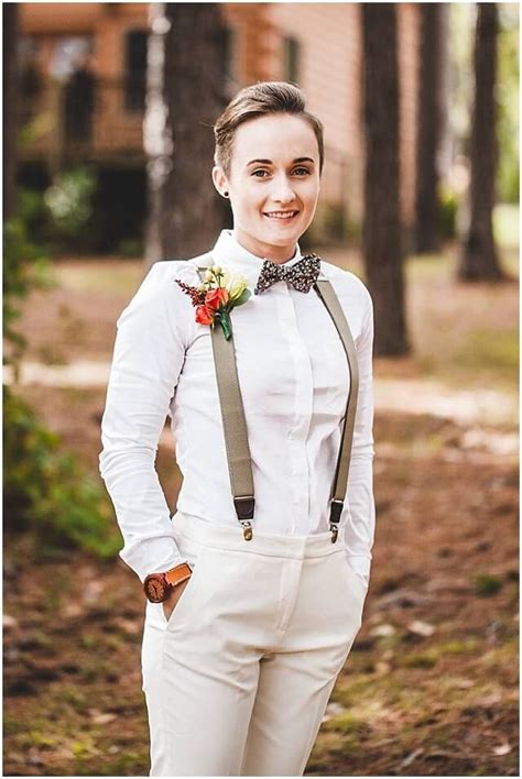 Image Result For White Suit Lesbian Wedding White Tuxedo Wedding