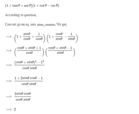 Operatorname Gif 1 Cot Theta Csc Theta 1 Tan Theta Operatorname Sec