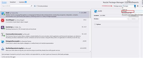 c configuring nuget config to work in both vs2013 and vs2017 stack