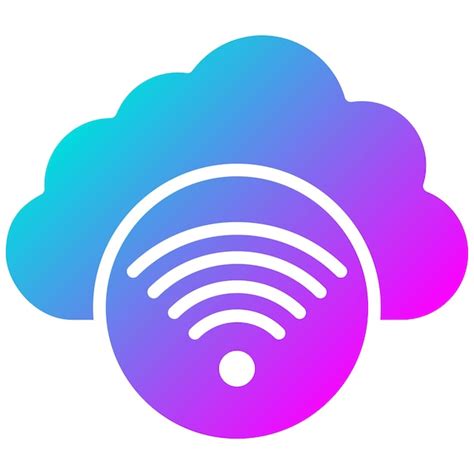 Premium Vector Cloud Wifi Vector Illustration Style