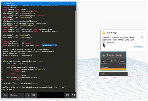 Iselectionfilter Inside Python Node Developers Dynamo
