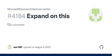 Expand On This · Issue 4184 · Microsoftdocsarchitecture Center · Github