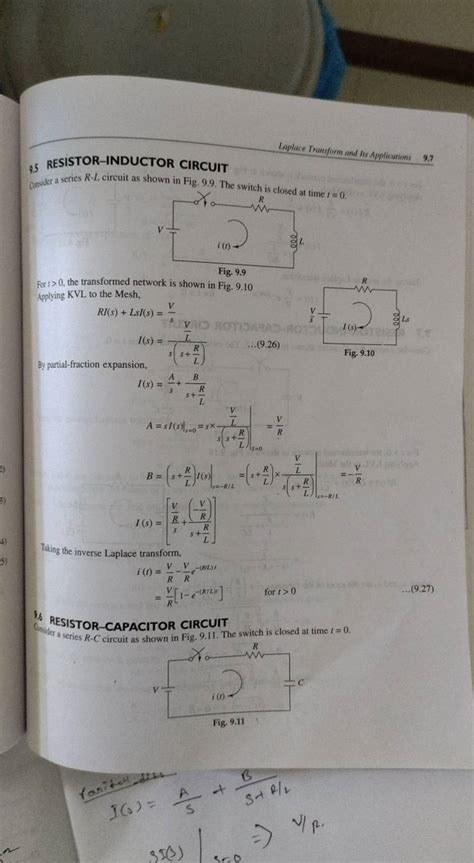 Laplace Transform And Lis Applications 97q5 Resistor Inductor Circuit