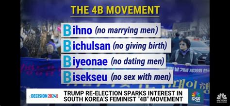 미국에 퍼지고 있는 한국 페미니즘 4b 운동 유머 움짤 이슈 에펨코리아