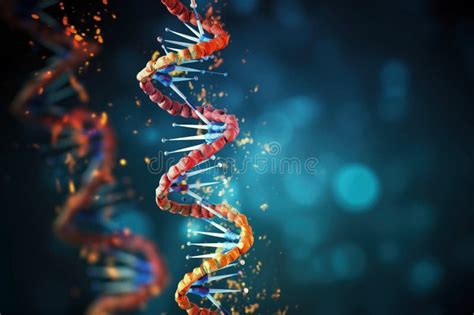 Digital 3d Rendering Illustration Of Dna Helix Molecule Structure Stock Illustration