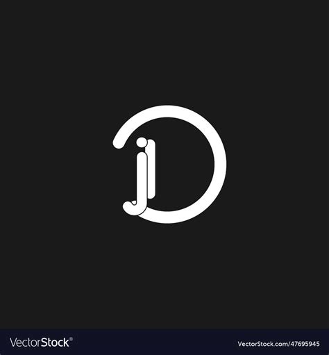 Initials Jl Logo Monogram With Simple Circles Vector Image
