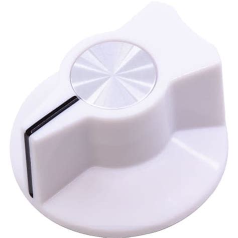 White Knob Plastic Set Screw Skirted Pointer 1125” Reverb