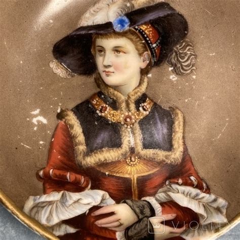 Старинная фарфоровая тарелка живопись «violity