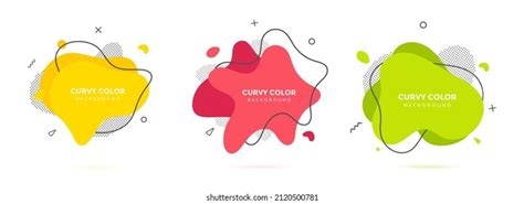 Blobs Backgrounds Organic Amoeba Blobs Colorful Shapes With Line Over 222 Royalty Free