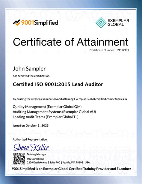 Iso 9001 Lead Auditor Exam Get Your Certification Online