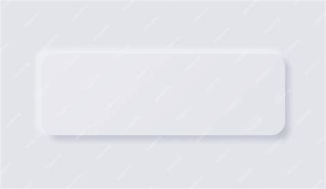 웹 디자인 응용 프로그램 Ui 등을 위한 흰색 뉴모피즘 소프트 Ui 디자인 빈 단추 벡터 프리미엄 벡터