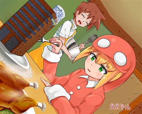 Roll Caskett And Mega Man Volnutt Mega Man And 1 More Drawn By