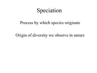 PPT Speciation PowerPoint Presentation Free Download ID