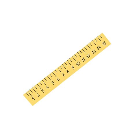 Back To School School Essential Illustration Flat Style Ruler Sketch