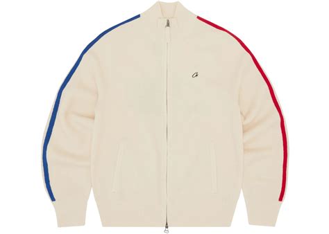 Corteiz Knit Zip Up Fleece Cream 남성 Ss23 Kr