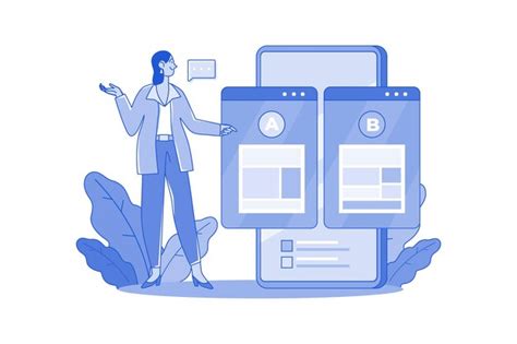 Premium Vector Ab Testing Illustration Concept On White Background