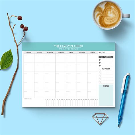 Monthly Planner Notebook Removable Sticky Notes 52 Pages Tearable Eco Friendly Gentle On