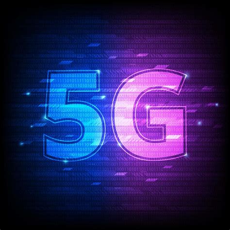 5g Pink And Blue Digital Binary Technology 702102 Vector Art At Vecteezy