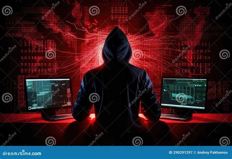 A Hacker Types A Digital Code On A Laptop Keyboard To Infiltrate The
