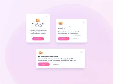 Day 1015 • Cookie Banner Ui Design On Behance