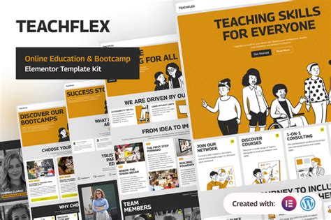 Teachflex Online Education And Bootcamp Elementor Template Kit By Foundstrap