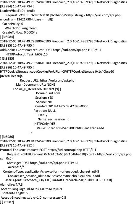Ios Post Request Sometimes Works Sometimes Doesnt Stack Overflow