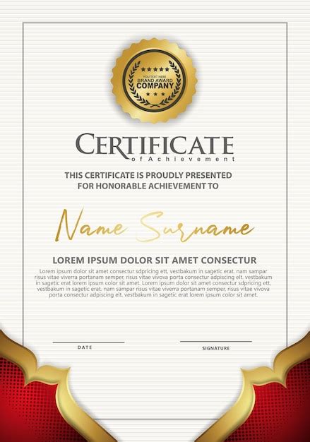 Premium Vector Certificate Template With Dynamic And Futuristic