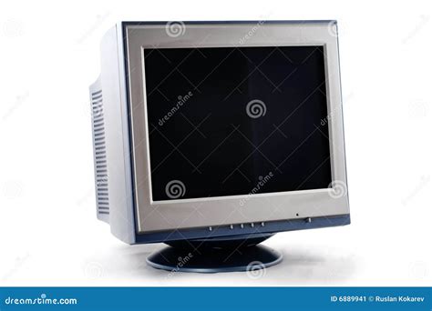 Old Monitor Stock Image Image Of Blue White Cathode 6889941