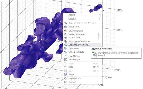How To Move Wireframes Micromine Origin And Beyond