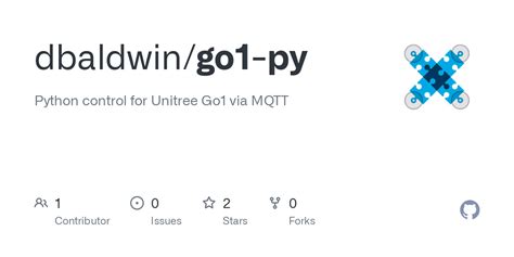 GitHub Dbaldwin Go1 Py Python Control For Unitree Go1 Via MQTT
