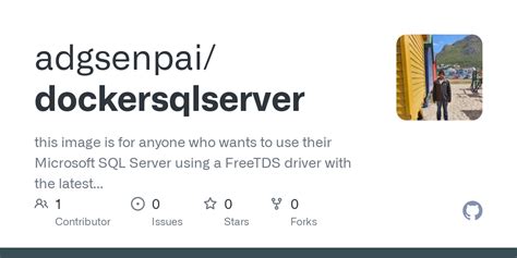 Github Adgsenpaidockersqlserver This Image Is For Anyone Who Wants To Use Their Microsoft