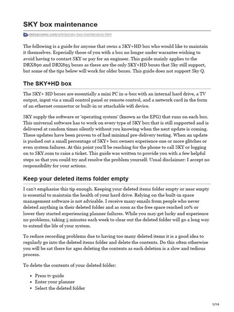 Sky Box Maintenance Pdf Computer Engineering Information And Communications Technology