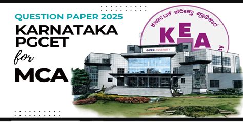 Karnataka Pgcet Mca Question Paper 2025 Latest Updates Exam Pattern