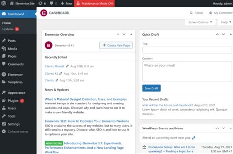 How To Put A WordPress Site In Maintenance Mode Methods Elementor