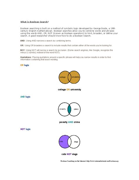 What Is Boolean Search What Is Boolean Search Boolean Searching Is Built On A Method Of