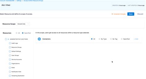Manage Access Control For Connectors Harness Developer Hub