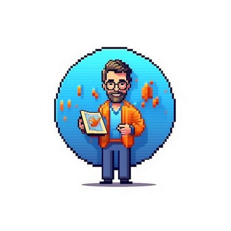 Premium Photo Pixel Art Character