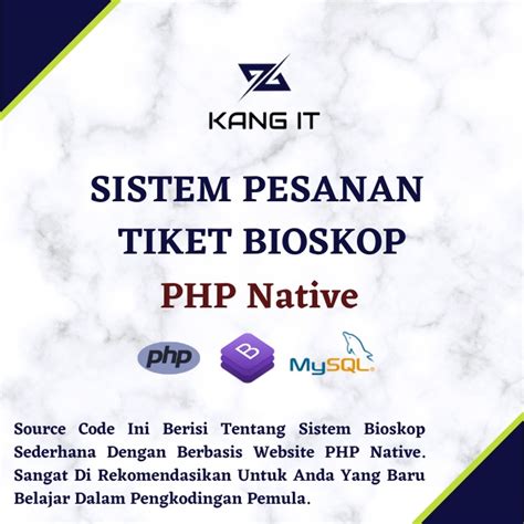 Jual Source Code Sistem Informasi Bioskop Pemesanan Tiket Berbasis Website Php Native Shopee