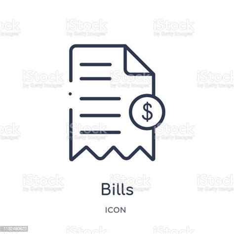 전자 상거래 및 지불 개요 컬렉션에서 선형 지폐 아이콘입니다 얇은 라인 지폐 벡터 흰색 배경에 고립 지폐 유행 삽화 0명에 대한 스톡 벡터 아트 및 기타 이미지 Istock