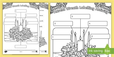 Advent Wreath Labelling Activity Twinkl Ks1 Twinkl