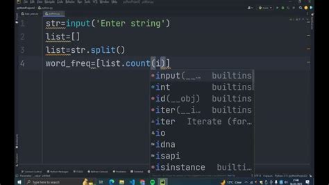 Python Program To Count The Frequency Of Words Appearing In A String Using A Dictionary Youtube