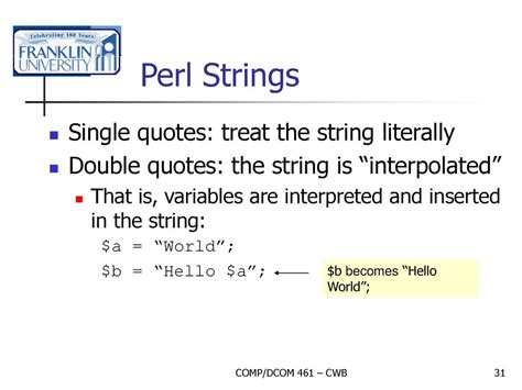 Perl Fundamentals Introduction To Perl As A Server Side Technology