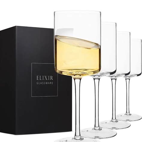 Elixir Glassware Square Wine Glasses Fun Wine Glasses Wine Glass Set