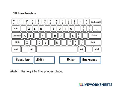 Blank Keyboard Online Exercise For Live Worksheets Worksheets Library